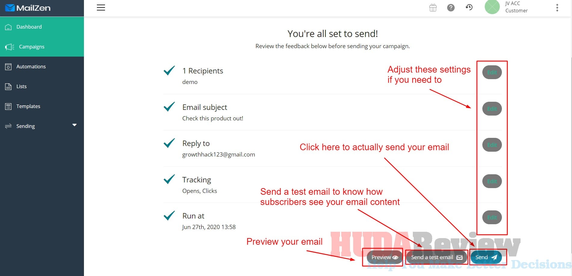 MailZen Review- Send Unlimited Mails To Unlimited Subscribers