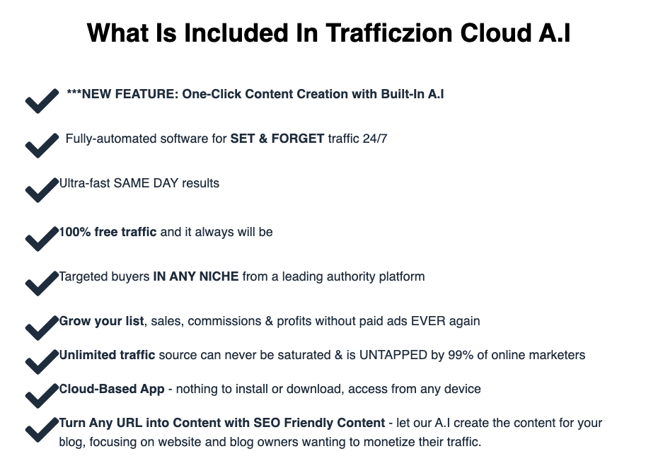 Trafficzion Cloud A.I Review & App Demo, Exclusive Bonuses
