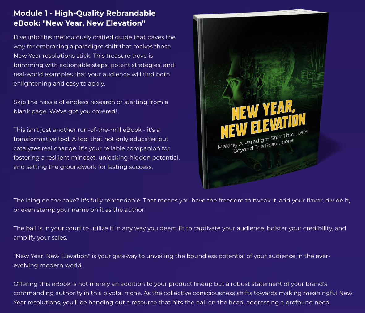 [PLR] New Year, New Elevation review: A profitable new year deal