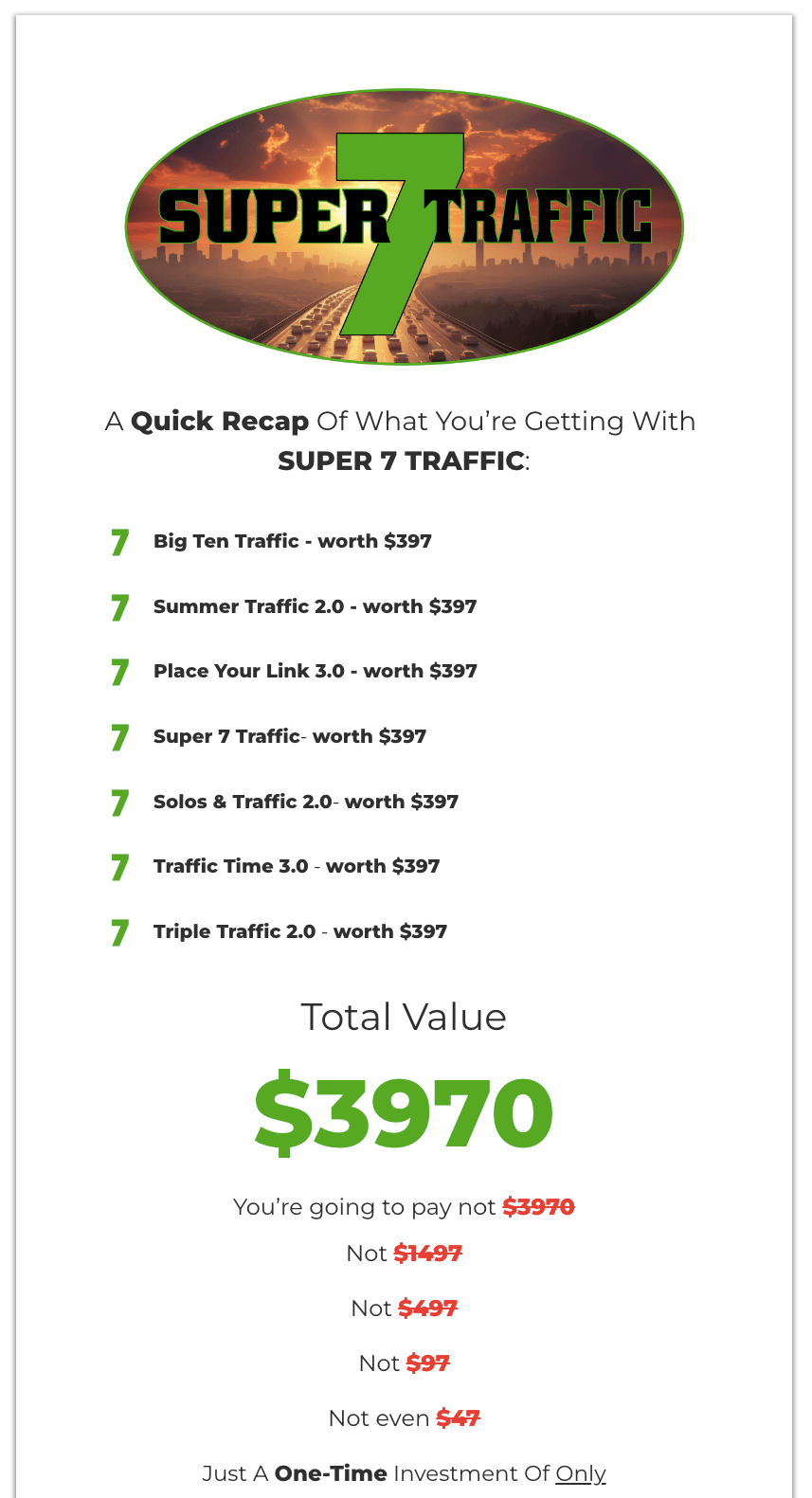 Super 7 Traffic review & bonus: All-in-one traffic package for you