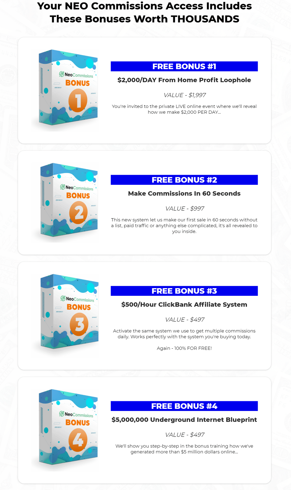 NEO Commissions Review- 100% DFY AI-Powered Profit Pages