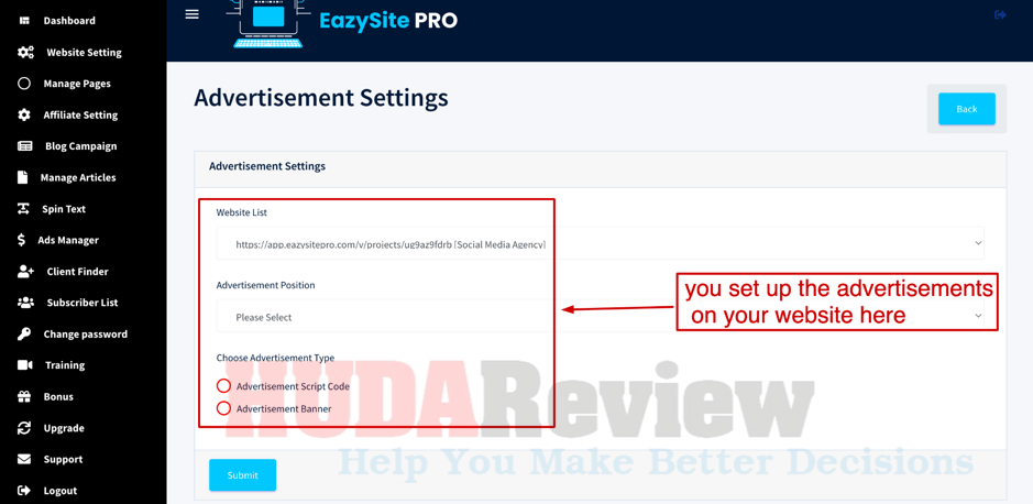 EazySitePro Review: All-in-one tool to create website with ease