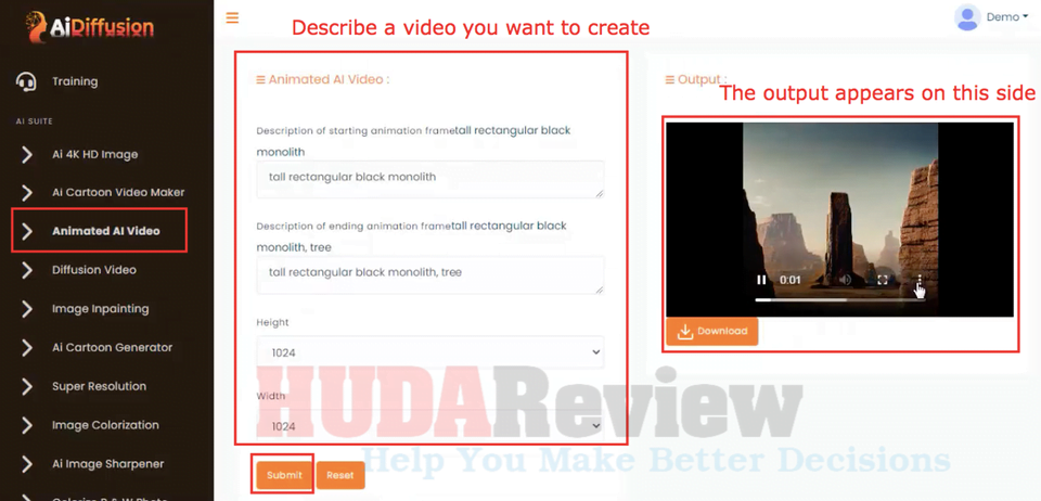 Ai Diffusion Review: Make any kind of video from a voice command