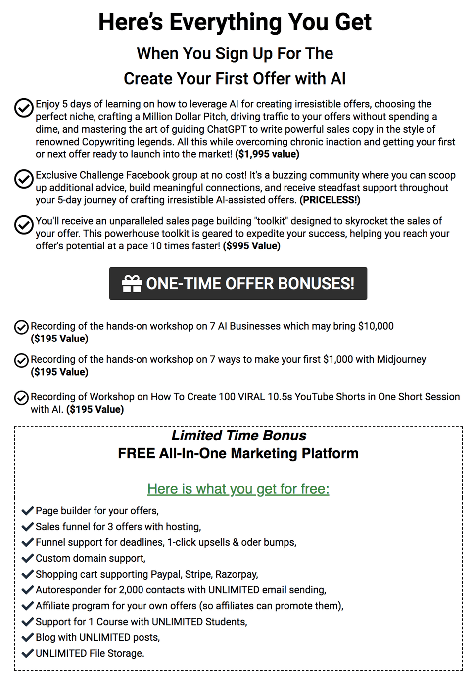 5-Day Create Your First Offer with AI Challenge Review & Bonuses