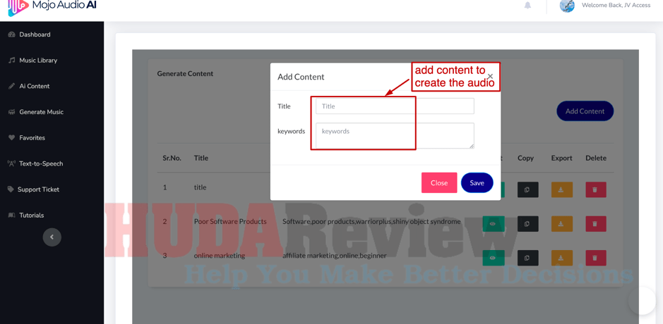 Mojo Audio AI Review: Create and Sell Amazing Audio using A.I