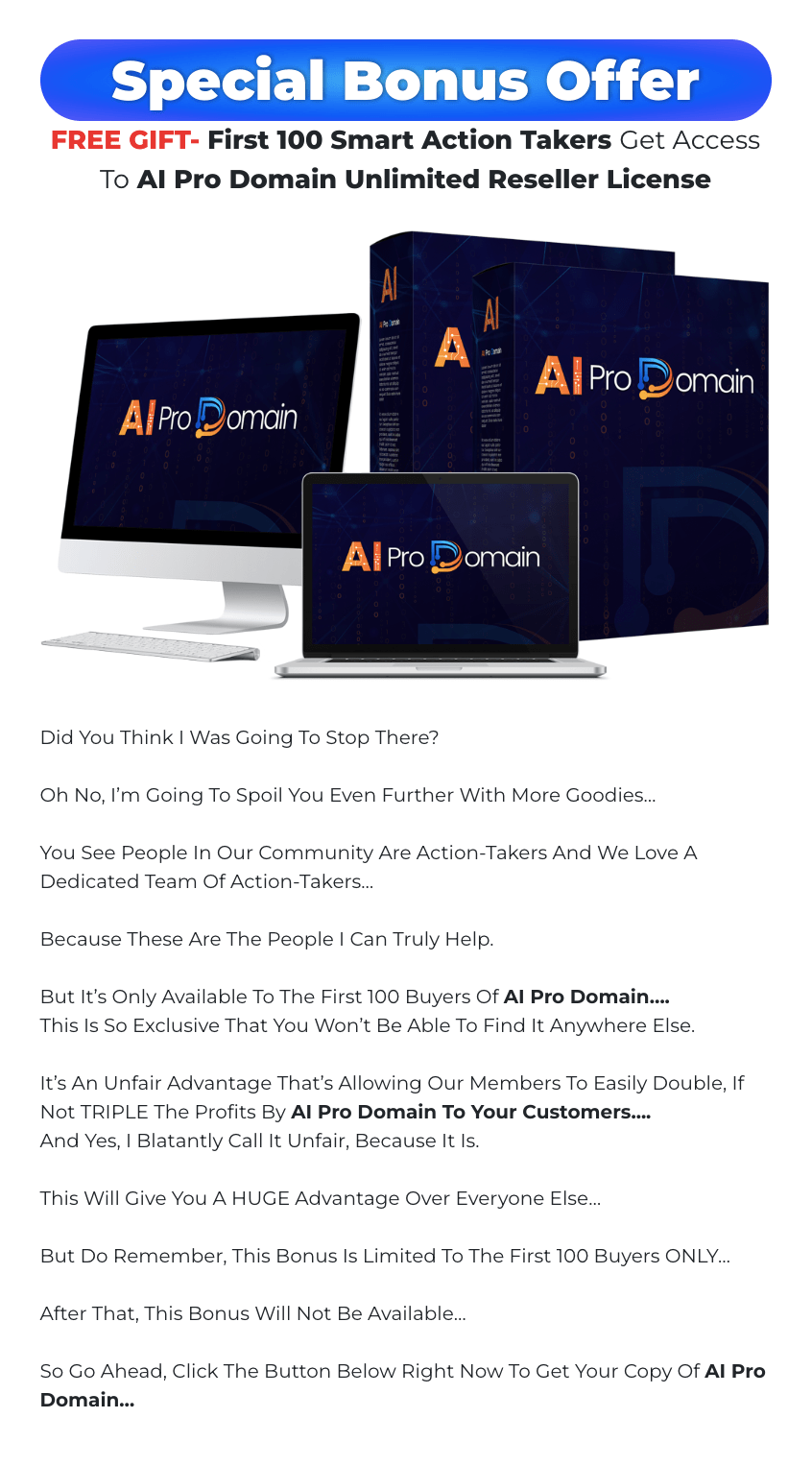 AI Pro Domain Review: Profit from Domain Selling with A.I. Support