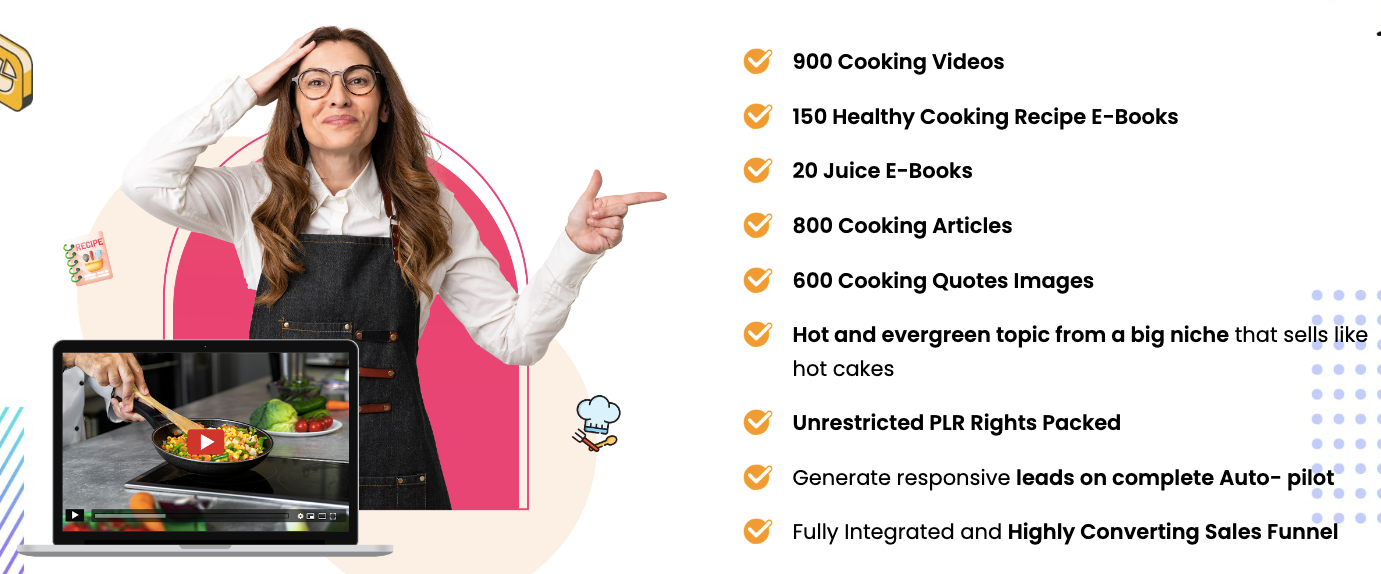 [Unrestricted PLR] Cooking Video Library review | Huge bonus