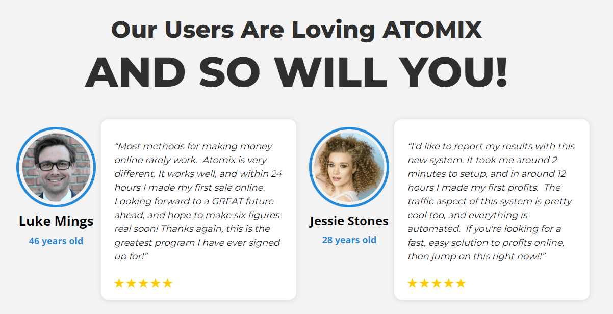 ATOMIX review: Get paid $247/day - copy & paste commissions!