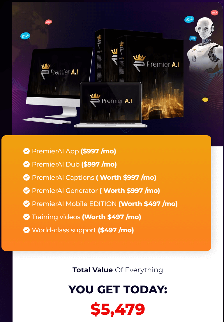 Premier AI Review & Bonus: Your global market domination tool!