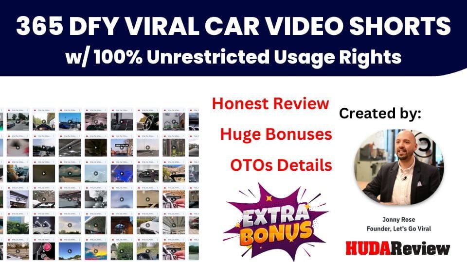 365 DFY Viral Car Video Shorts review: Unrestricted PLR included!