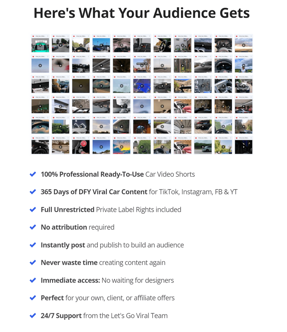 365 DFY Viral Car Video Shorts review: Unrestricted PLR included!