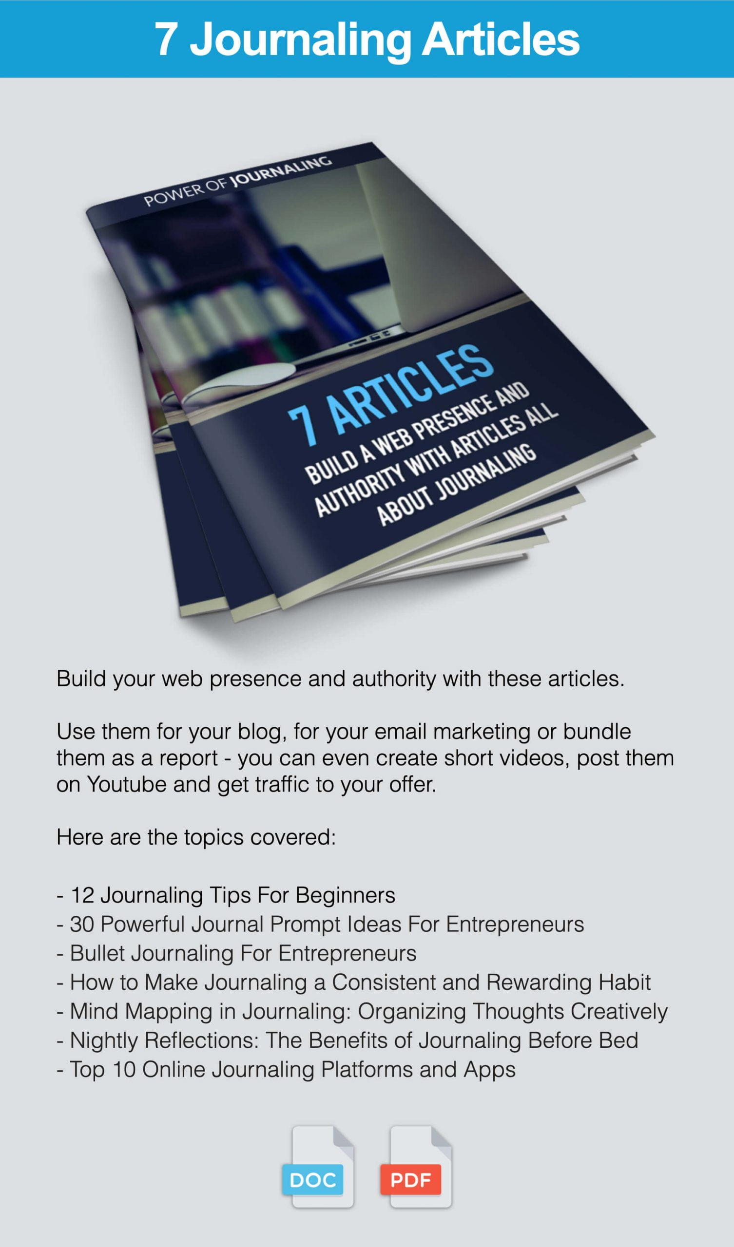 The Power Of Journaling PLR review: created by Chad Eljisr