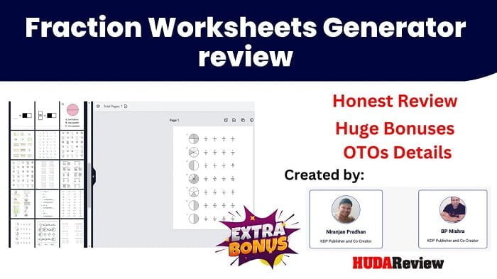 Fraction Worksheets Generator Review with software demo