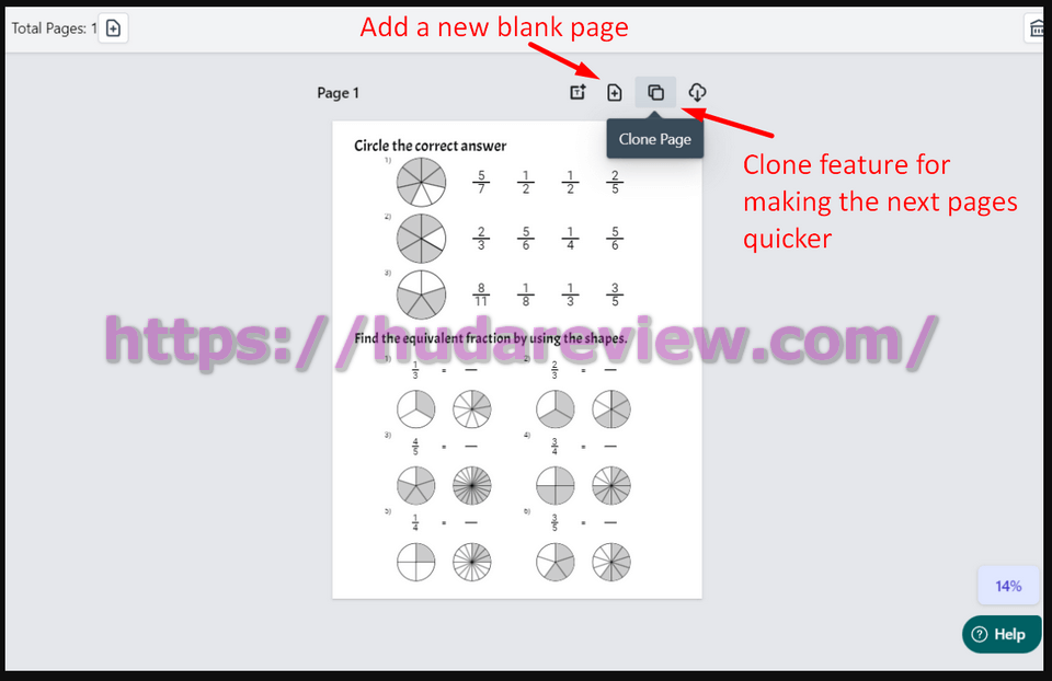 Fraction Worksheets Generator Review with software demo