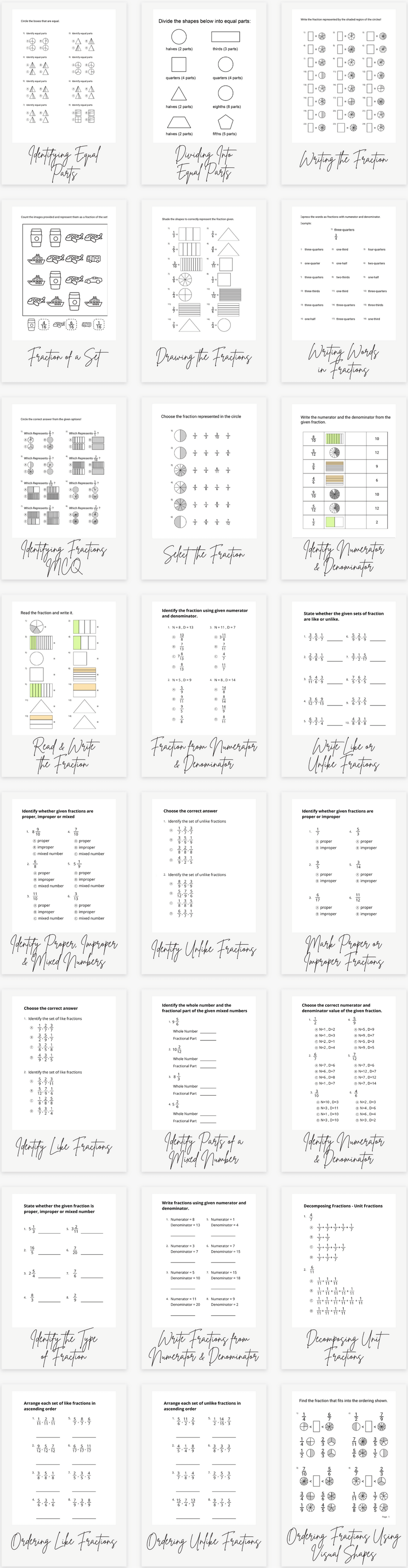 Fraction Worksheets Generator Review with software demo