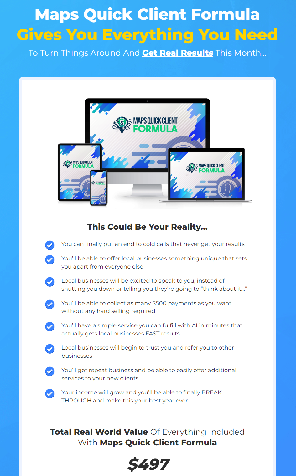 Maps Quick Client Formula Review: Don't miss our bonuses!