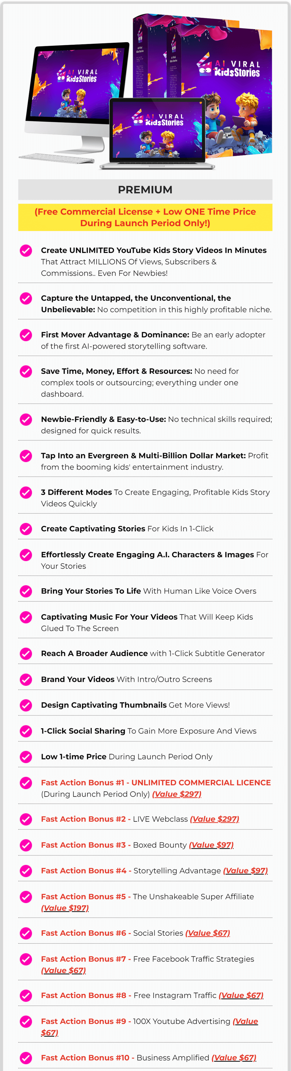 AI Viral Kids Stories & Bonus: Turn 2-min Kids stories into profit