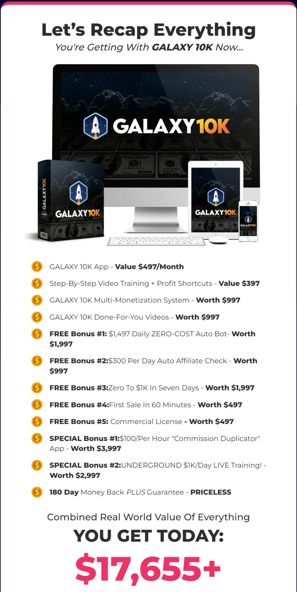 GALAXY 10K Review | Huge Bonuses | Special OTOs | Coupon