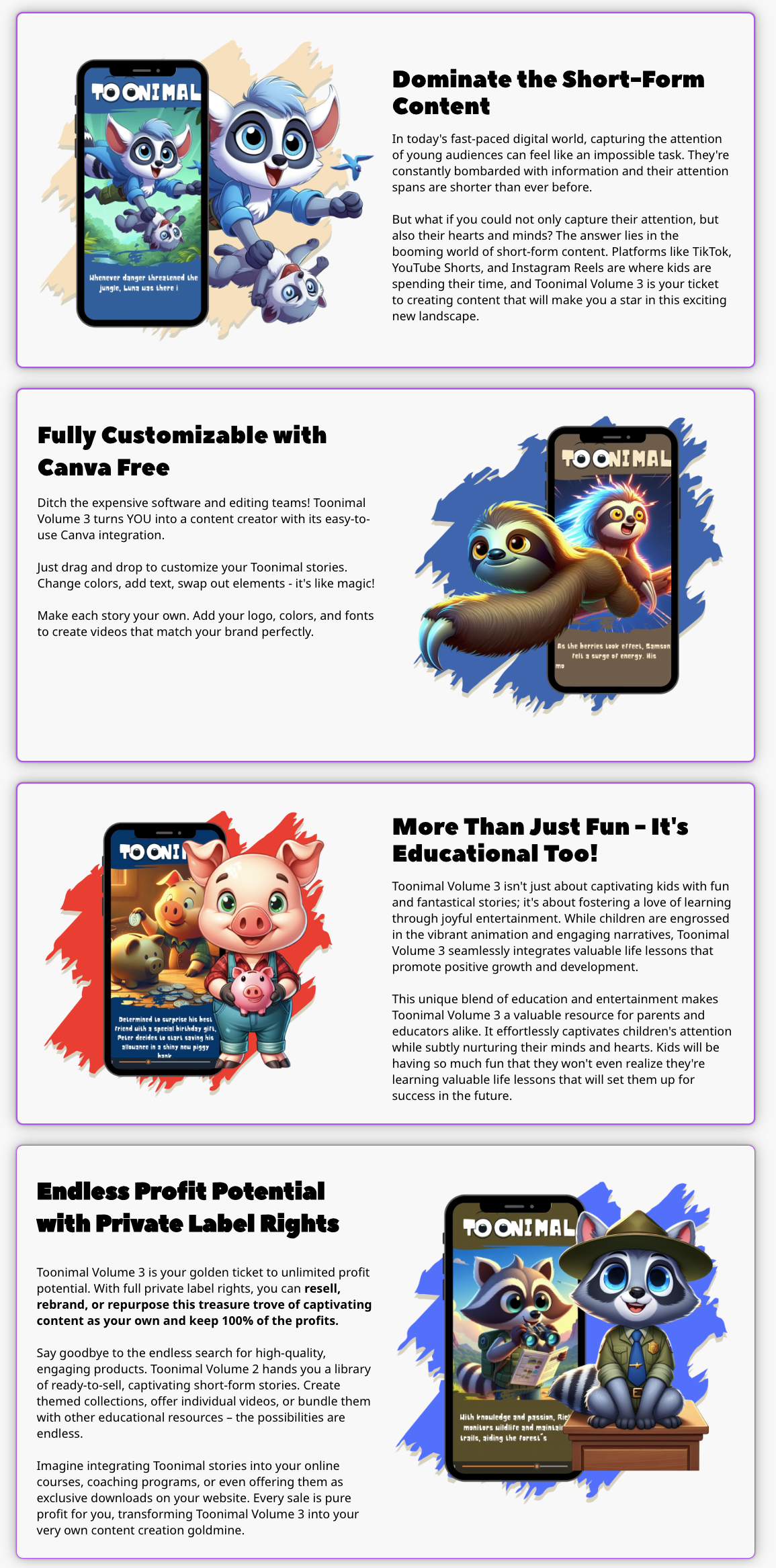 Toonimal PLR Volume 3 review & Bonus: Don't miss this product!