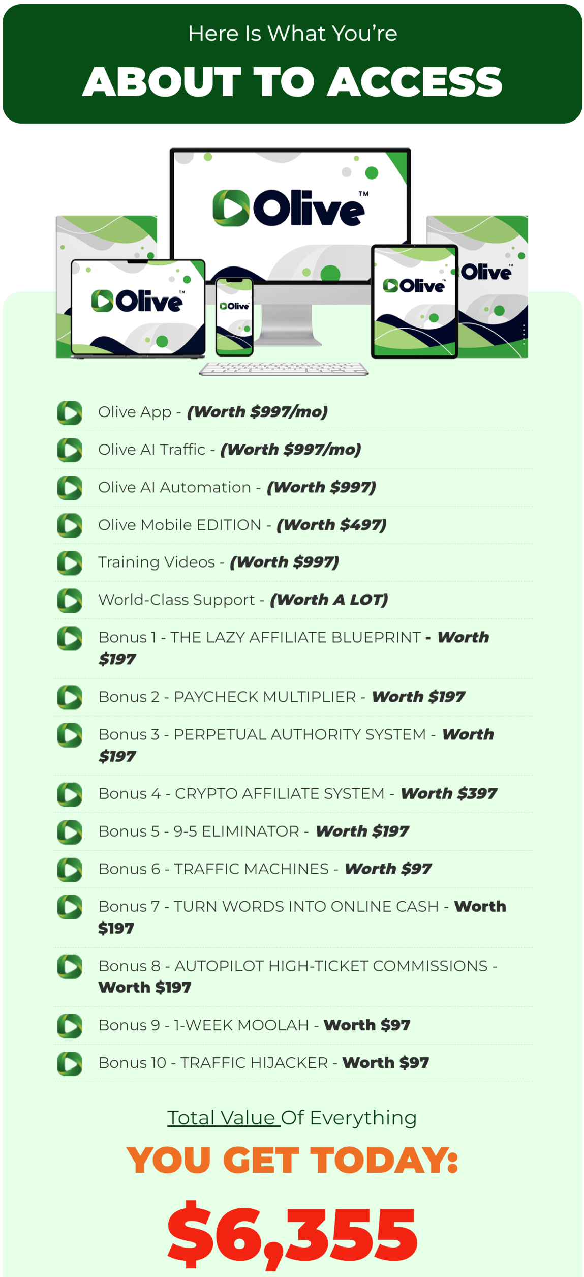 OLIVE Review & Bonus - Turn viewers into recurring customers