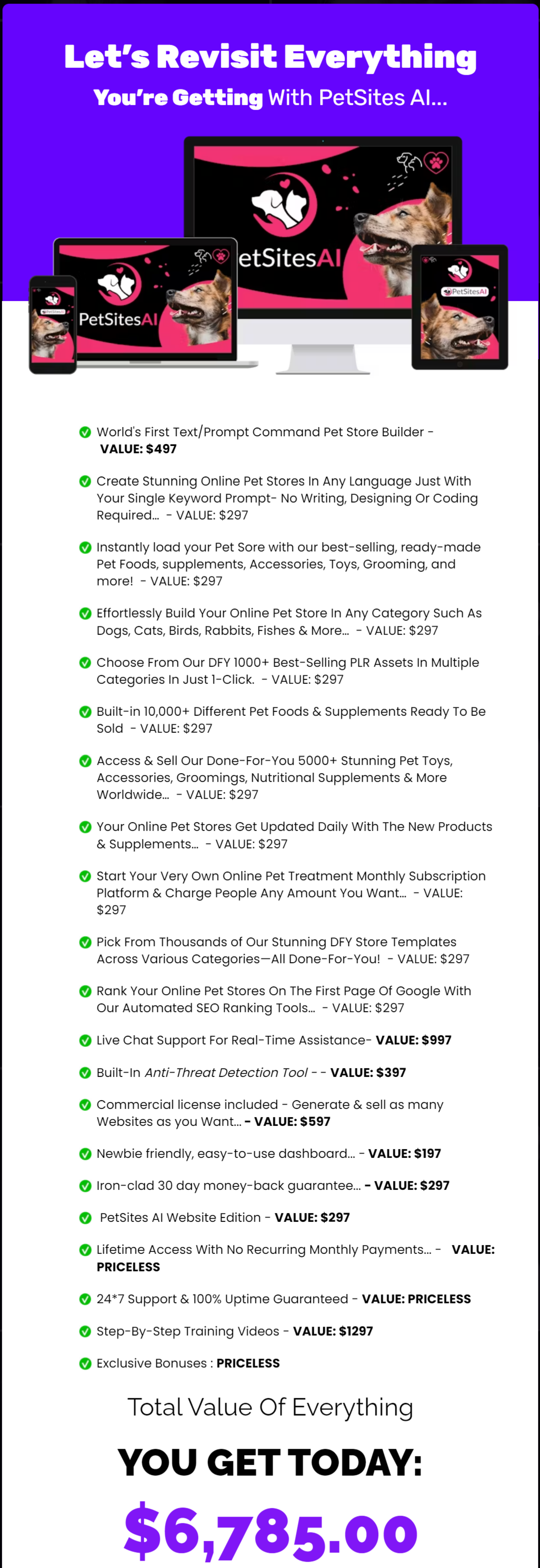 PetSites AI Review & Bonus - Create a Pet Website in minutes