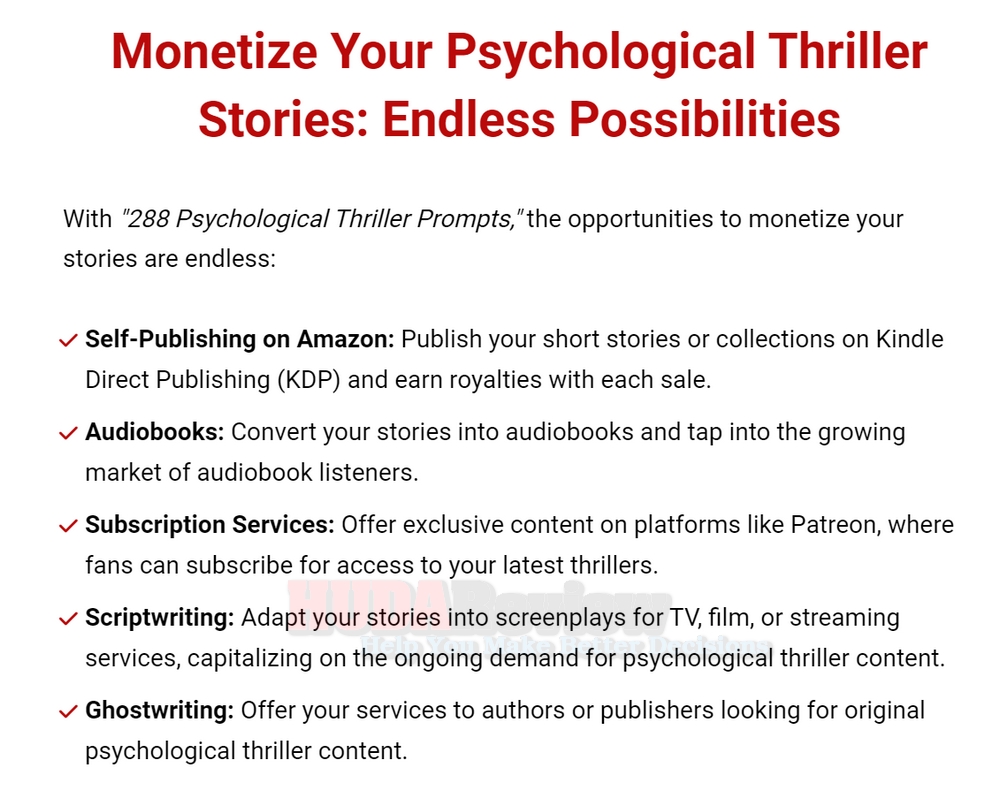 288 Psychological Thriller Prompts review 2024 with Huge Bonus!