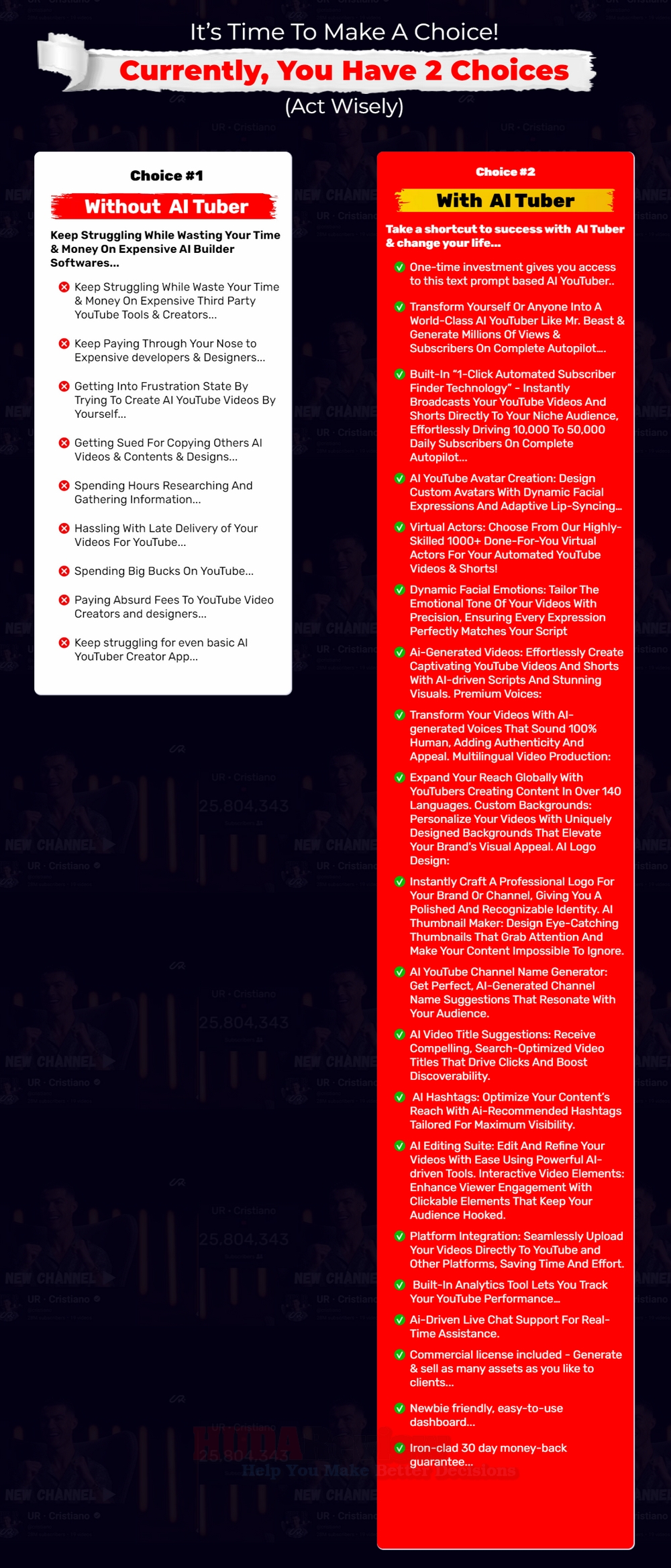 AI Tuber Review & Bonus - Become a Top YouTuber with AI