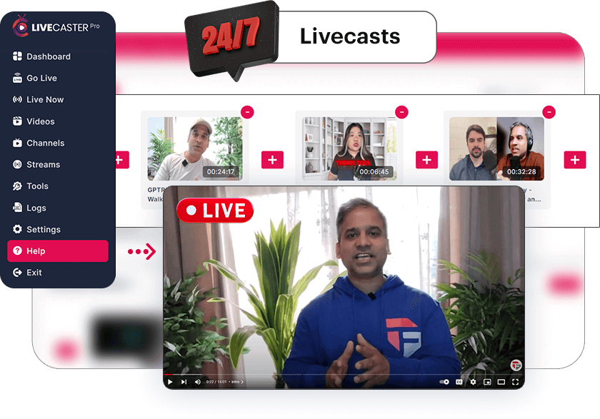 LiveCaster 24x7 Review - Secret to 24x7 Live Streaming