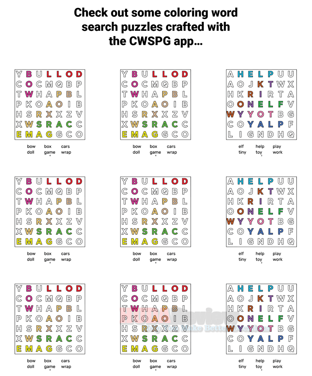 Coloring Word Search Puzzles Generator Review & Bonuses