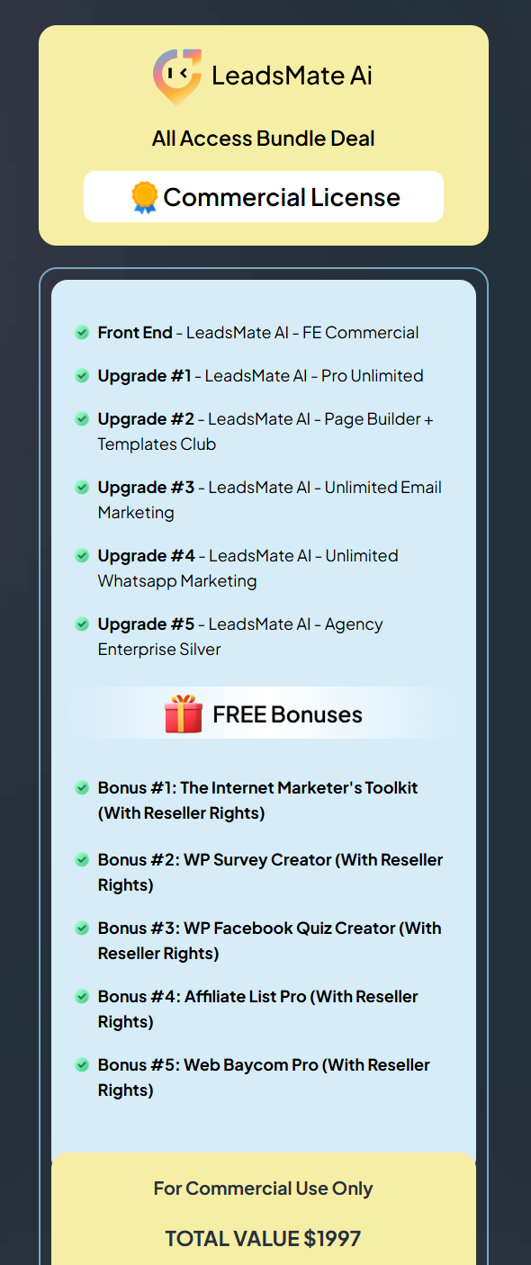 LeadsMate Ai Review | Huge bonuses | Discount code | Bundle