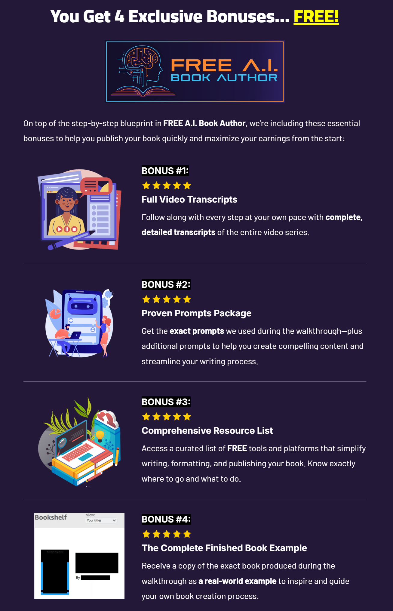 FREE A.I. Book Author Review with Huge Bonuses, Special OTOs