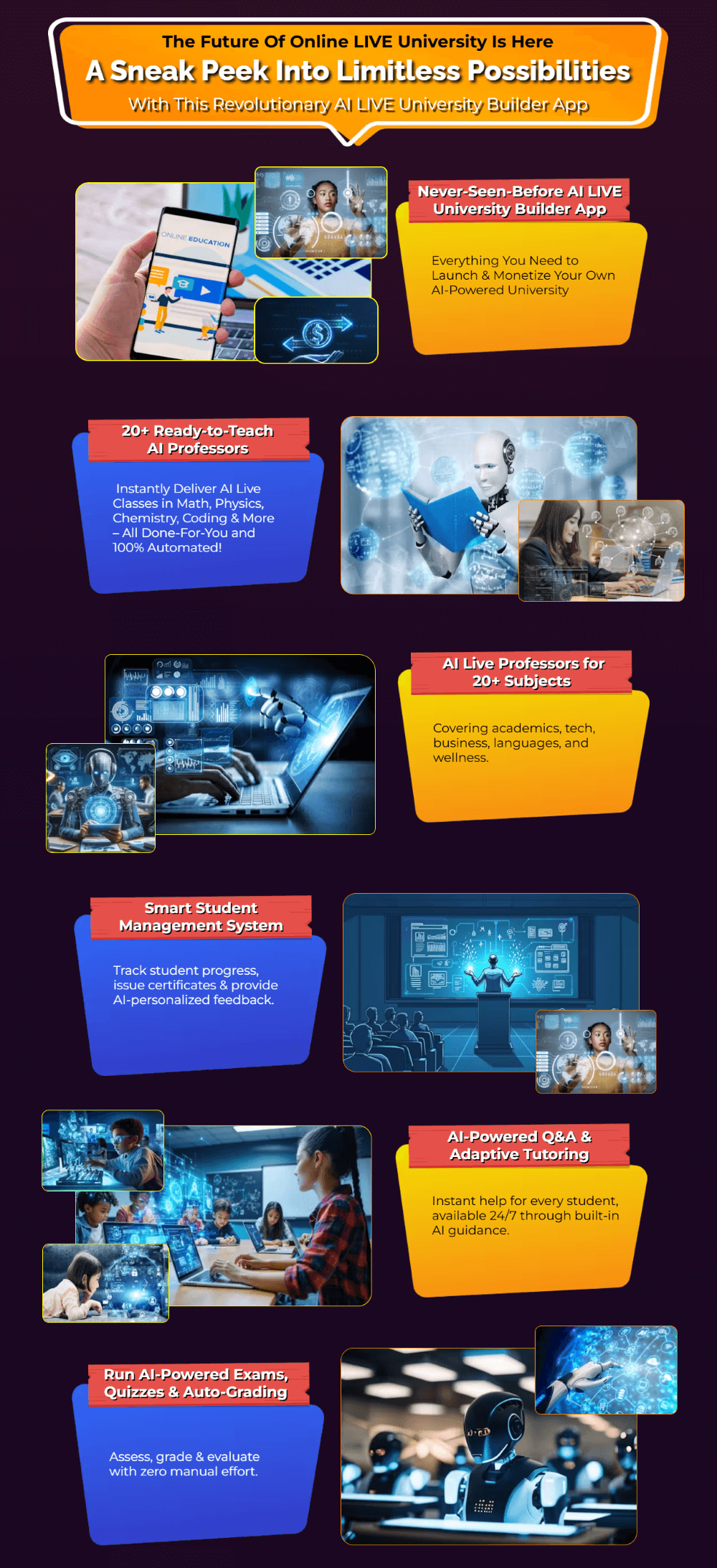 AI Live University Builder Review, Huge Bonuses, 30% Off Code