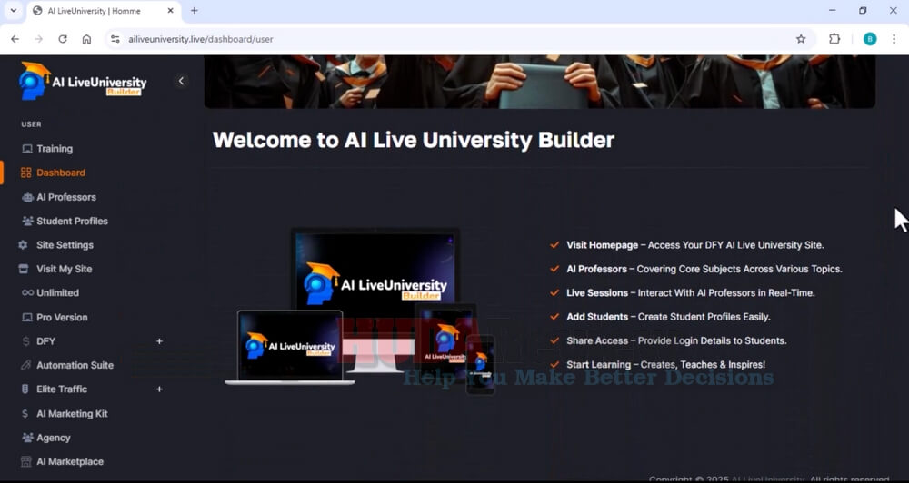 AI Live University Builder Review, Huge Bonuses, 30% Off Code