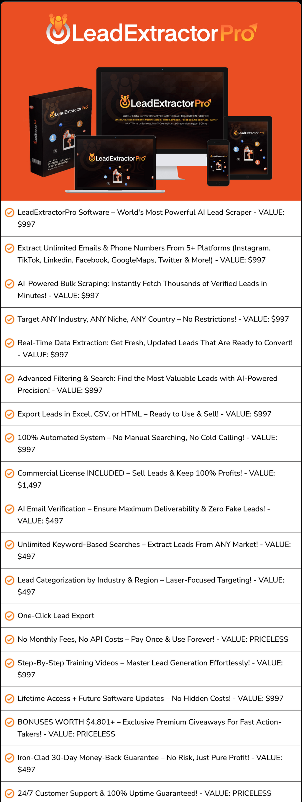 LeadExtractorPro Review - 10,000+ verified leads in 60 Sec