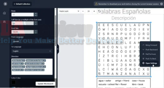 Bilingual Word Search Puzzles Generator Review & Bonuses