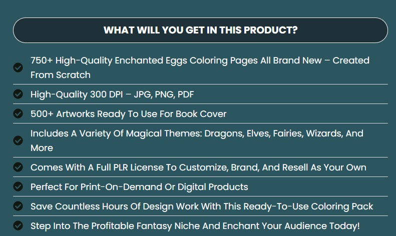 Enchanted Eggs - Coloring Pages (PLR) Review & Huge Bonuses