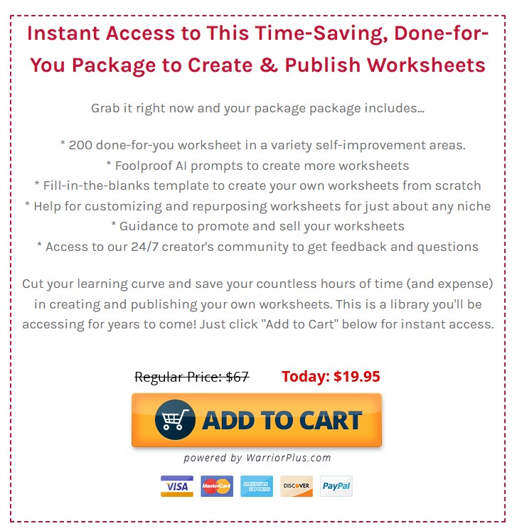Pintable Worksheets Vault and Publishing Kit Review & Bonuses