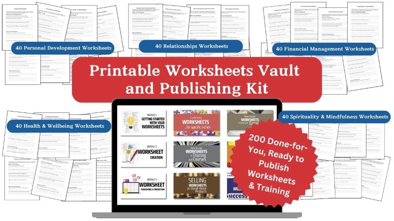 Pintable Worksheets Vault and Publishing Kit Review & Bonuses
