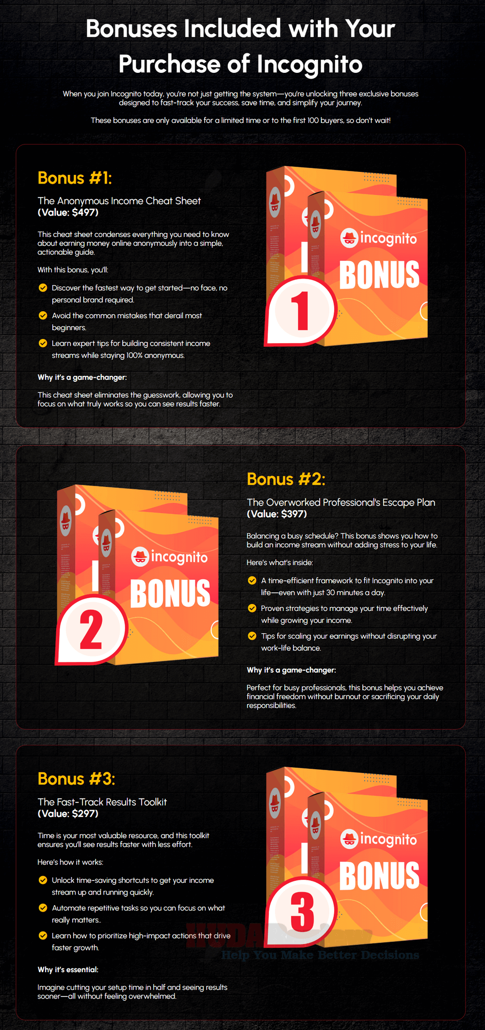 The Incognito System Review with Huge Bonuses, OTO's details