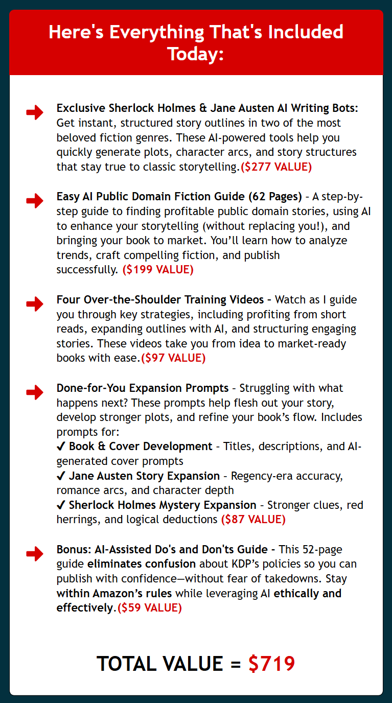 Easy AI Public Domain Fiction Review - Don't miss this product!