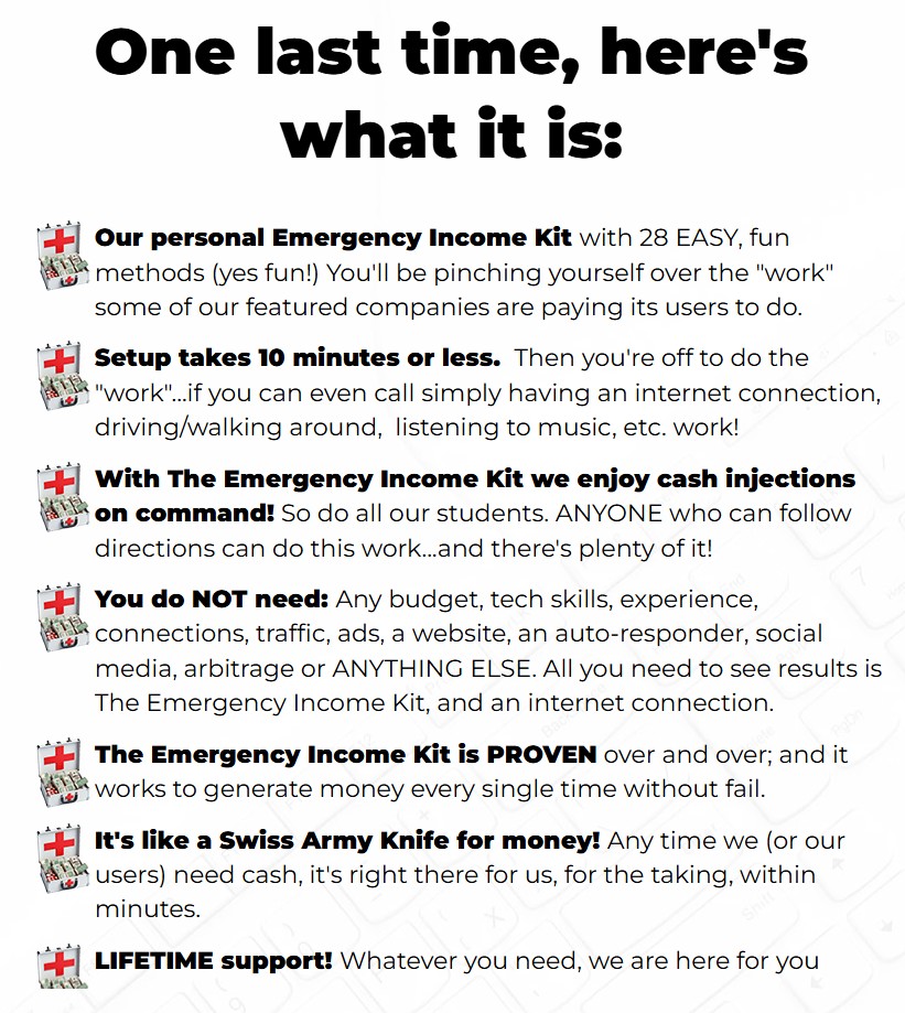 The Emergency Income Kit Review - Don't miss this pro system!