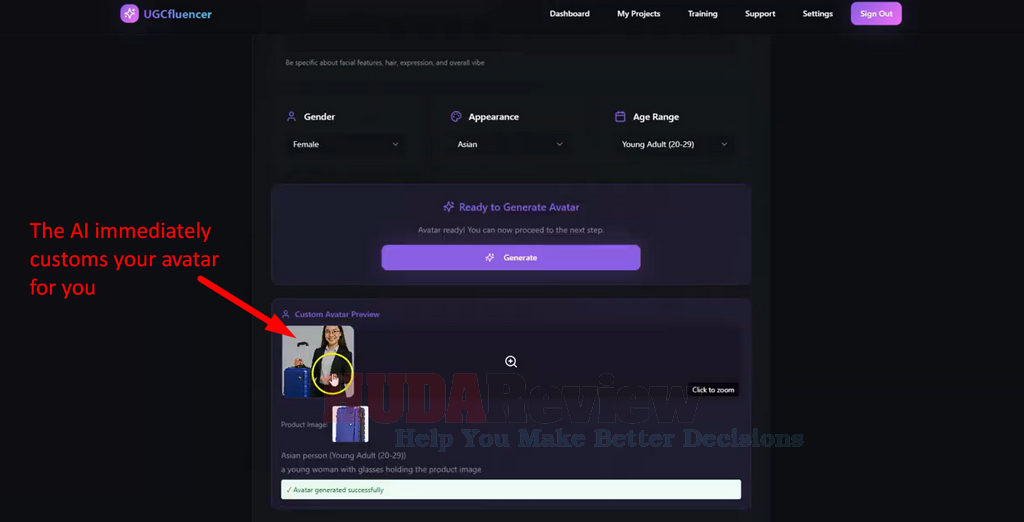 UGCfluencer Review - Turn Text into Realistic UGC Videos