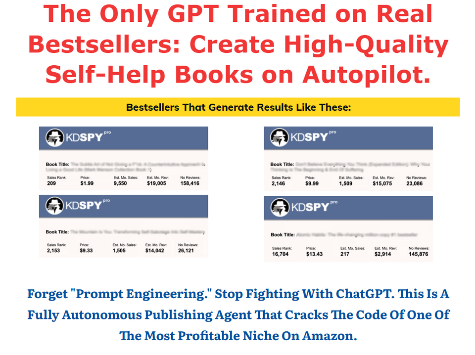 Self-Help Royalties Bot Review: Automated Self-Help Publishing