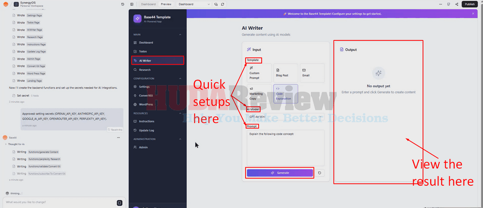 One Prompt Apps Review: Real-Time SaaS App Creation Using AI