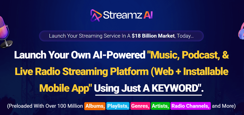 Streamz AI Review & Bonuses: Launch Your Own Streaming App